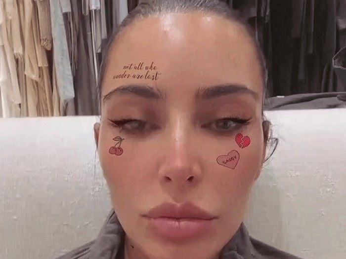 Kim to get new tattoo? Model surprises fans as she puts on new filter ...