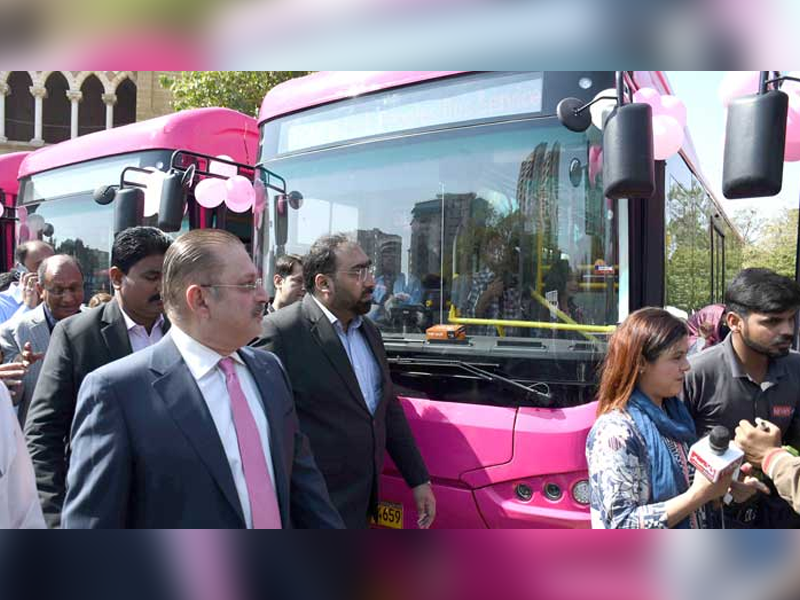 New routes of Pink Bus Service from April 19: Sharjeel Memon | Daily ...